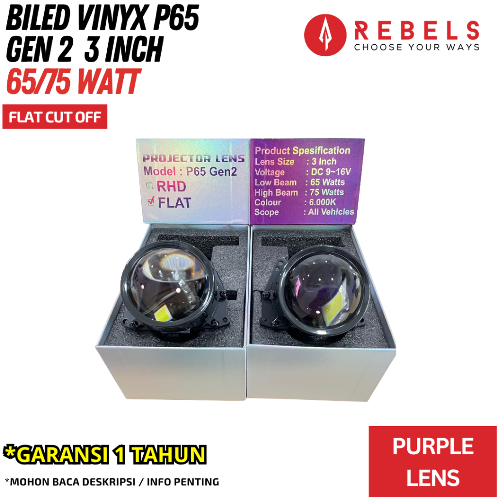 Jual LAMPU BILED PROJIE VINYX P65 V2 UKURAN 3 INCH UNTUK MOTOR-MOBIL ...