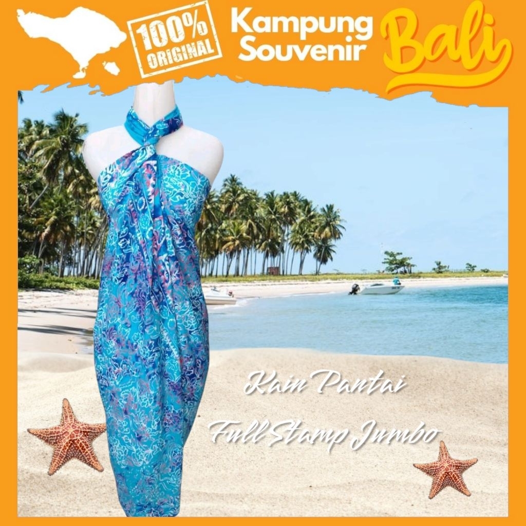 Jual Kain Pantai Bali Tebal Jumbo Motif Full Stem -Kain Pantai Bali Motif-Rayon Bali Adem ...