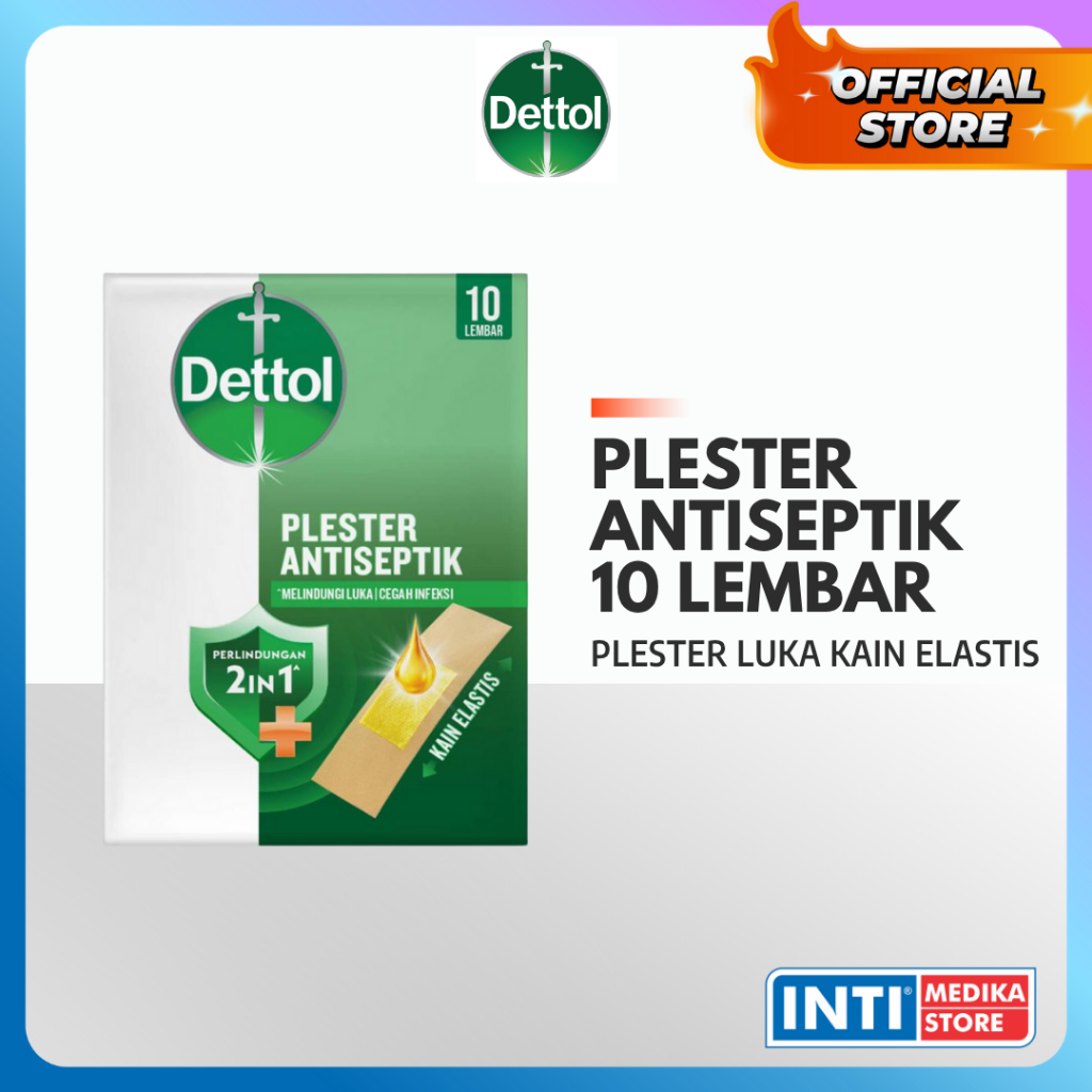 Jual DETTOL - Plester Antiseptik 2in1 Kain Elastis | Plaster Pelindung ...
