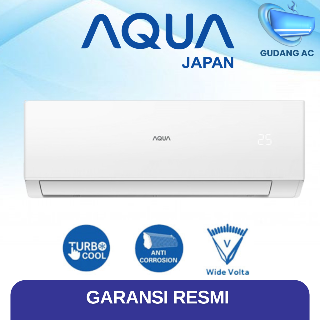 Jual AC Aqua 1/2 PK Turbo Cool Split R32 1/2PK AQA-KCR5FQAL Blue Fin ...