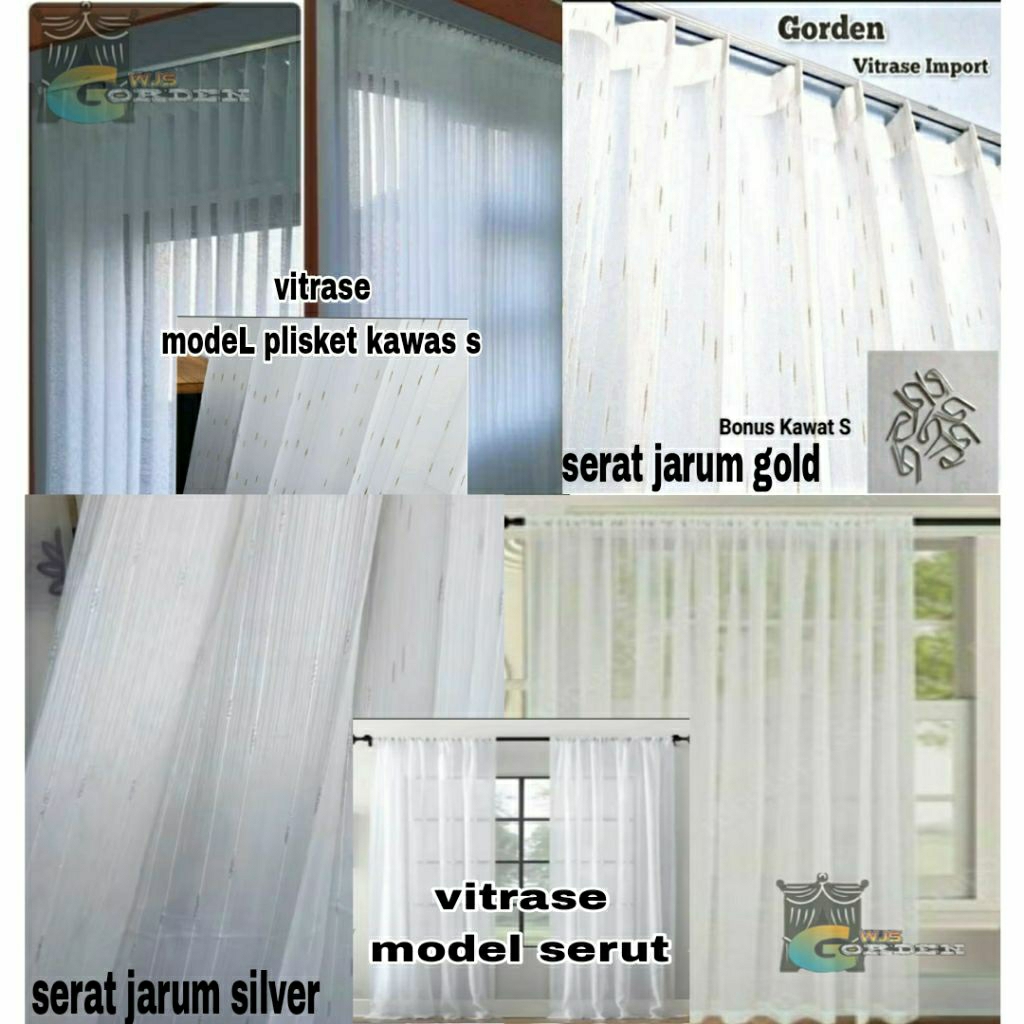 Jual GORDEN VITRASE, VITRASE MODEL PLISKET KAWAT S, GORDEN VITRASE MODEL SERUT, VITRASE KUALITY ...