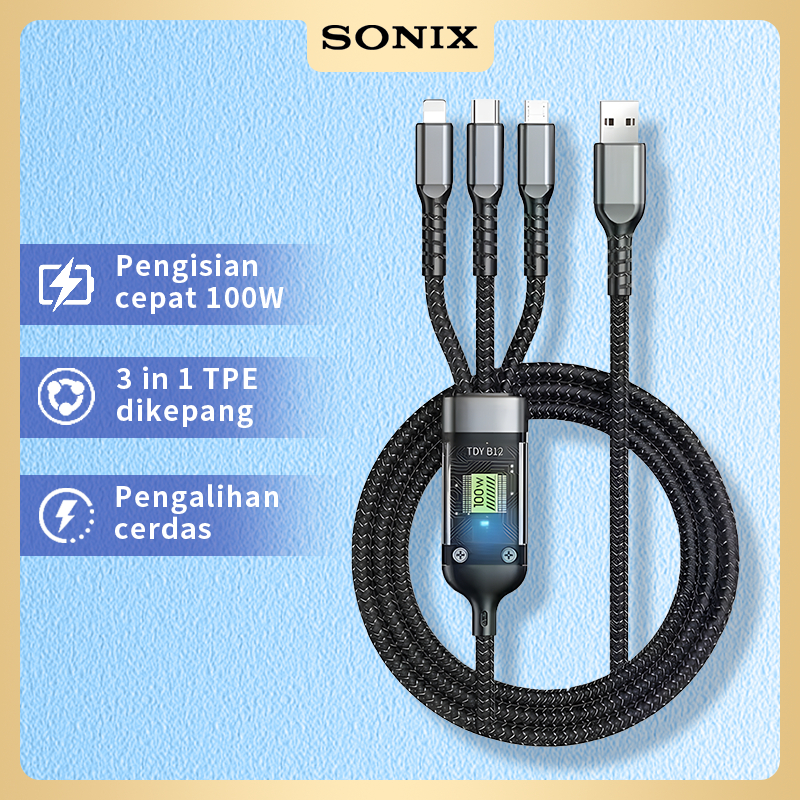 Jual Sonix Kabel Data SC03 iPhone Fast Charging 100W USB to Type C ...