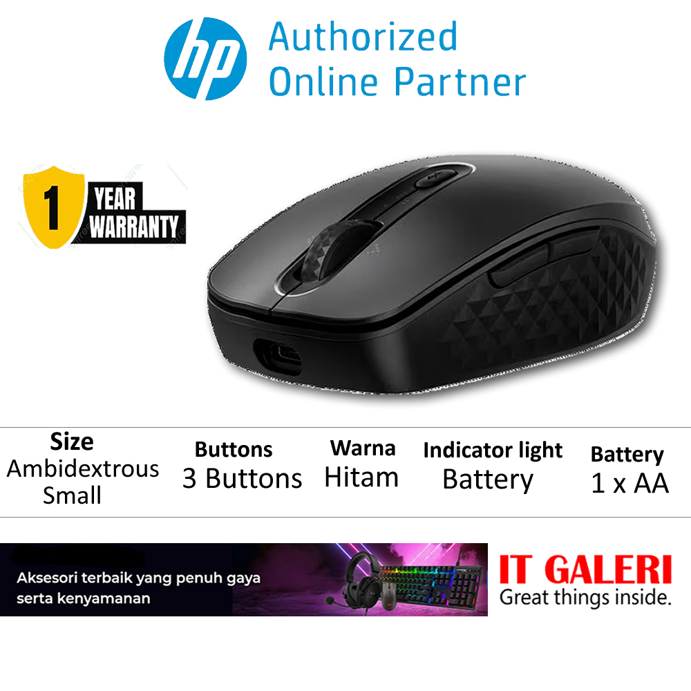 Jual HP 690 Rechargeable Wireless Mouse - 7M1D4AA | Shopee Indonesia