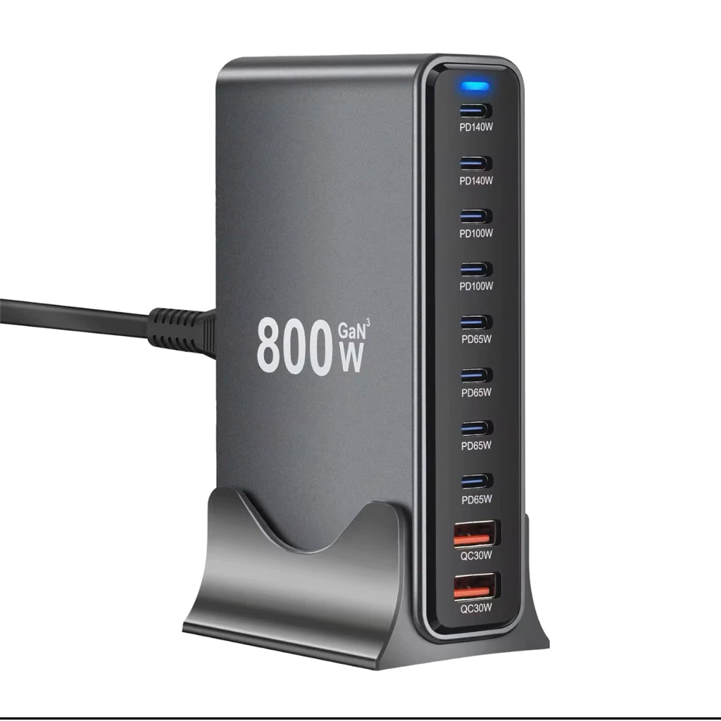 Jual Fast Charger Desktop Power Delivery Quick Charging 8 Ports GAN III ...