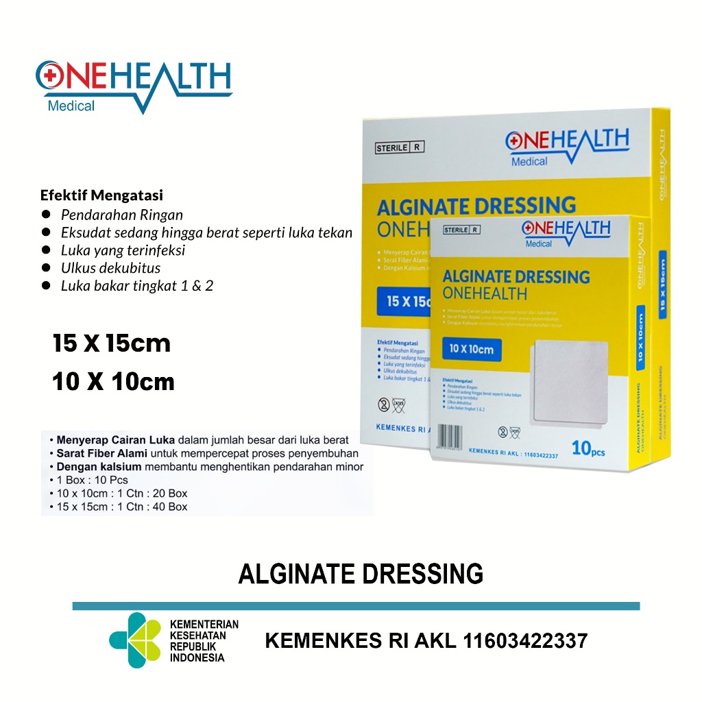 Jual Alginate Dressing Onehealth Box isi 10 - Rawat Luka [BOGOR ...