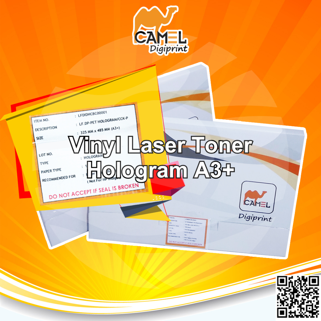 Jual CAMEL DIGIPRINT Sticker Vinyl Hologram Rainbow A3+ Stiker Laser ...