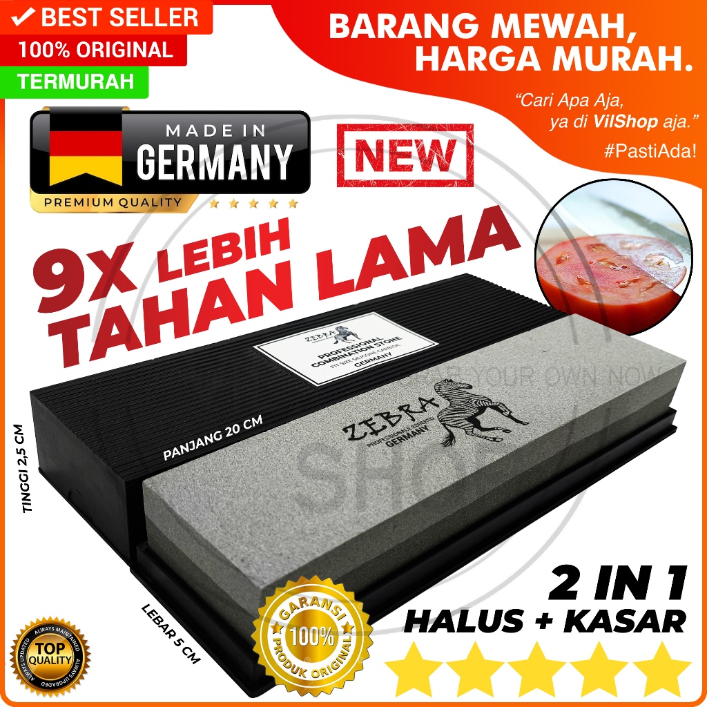 Jual BATU ASAH JERMAN 9X TAHAN LAMA ZEBRA ASLI BAGUS 20 CM 8" BATU ...