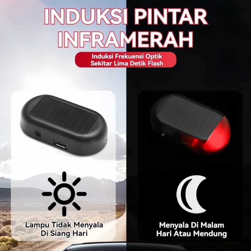 Jual Lampu anti maling tenaga surya mobil, perangkat anti maling ...