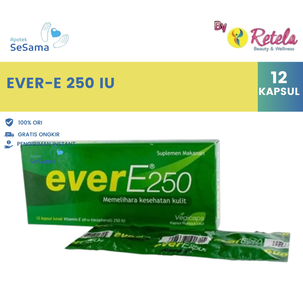 Jual Ever E 250 IU Isi 12 Capsul Lunak | Shopee Indonesia
