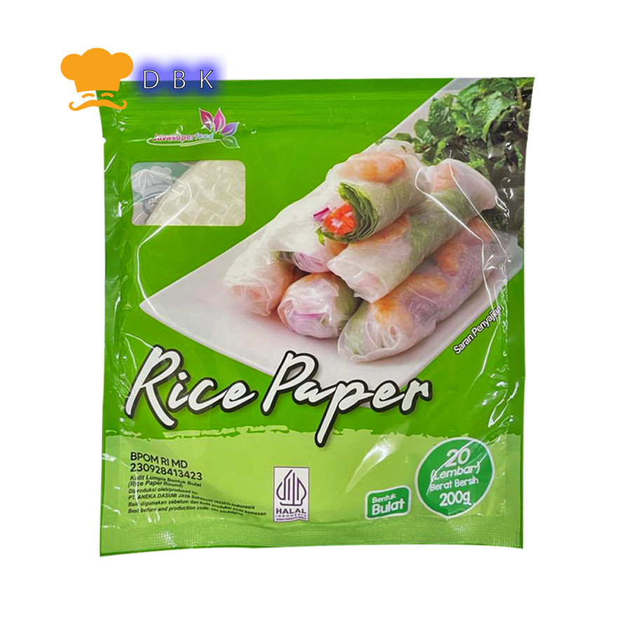 Jual rice paper bulat kotak 100gr 200gr kulit beras lumpia salad ...