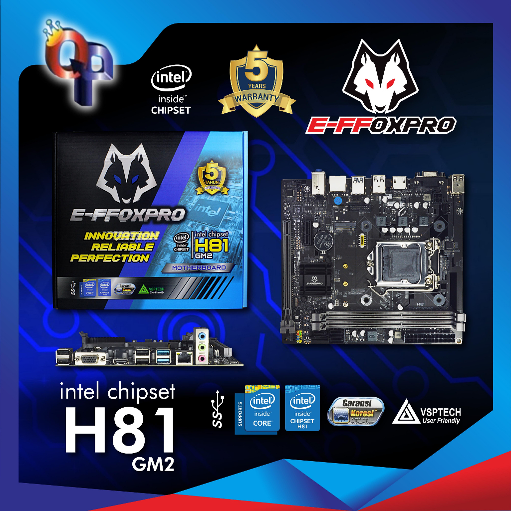 Jual Motherboard Effoxpro H81 GM2 ( LGA1150 / H81 / DDR3 / M2 NVME ...