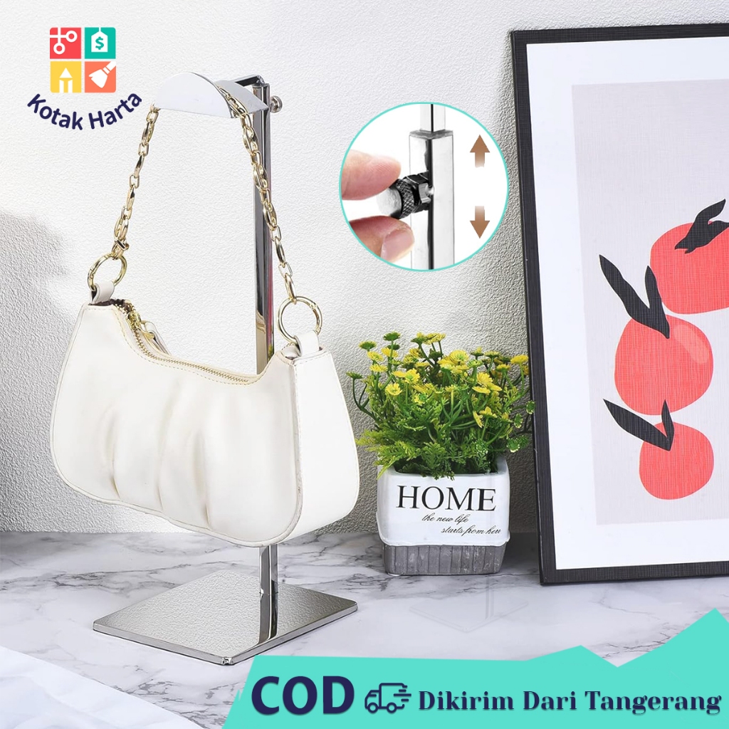 Jual Gantungan Standing Tas Berdiri Stainless Display Tas Adjustable ...