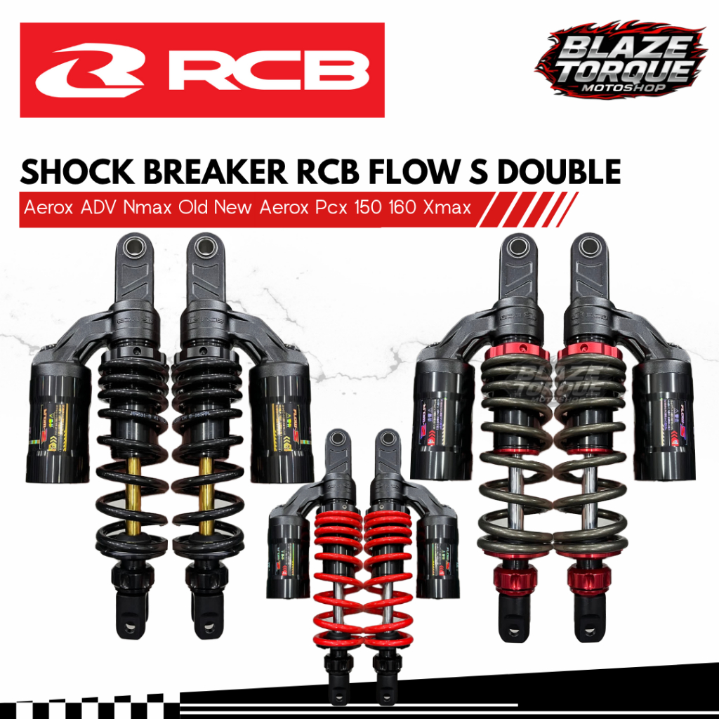 Jual ShockBreaker RCB FLOW S 310mm 330mm 365mm 395mm Double Click Nmax ...