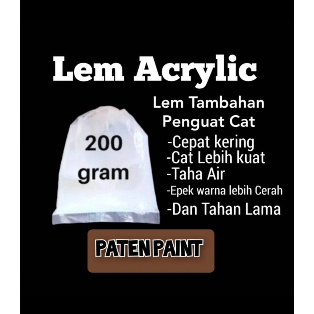 Jual Lem Acrylic Penguat Cat Tembok 200 Gram | Shopee Indonesia