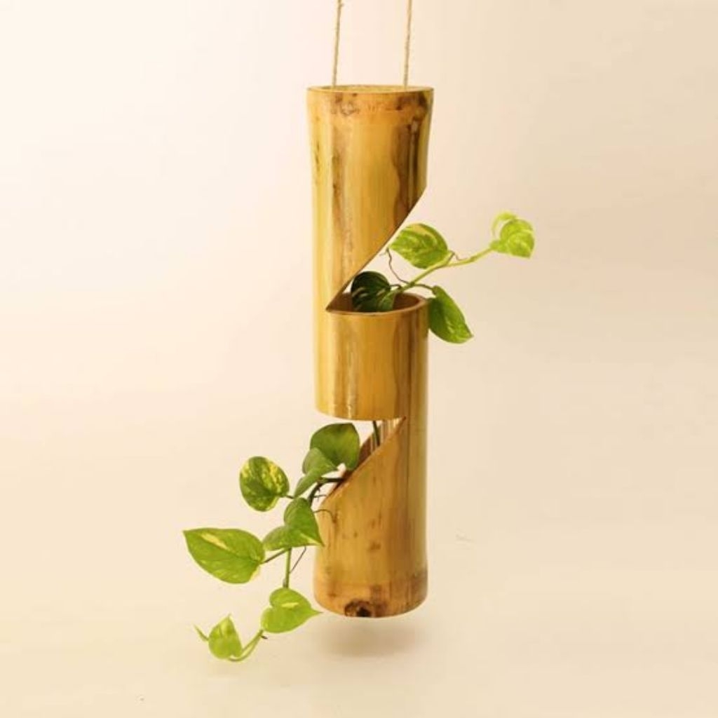 Jual Robga 2 Pot Bunga Taman Bambu Kreatif, Pot Tanaman UK 10-50cm ...