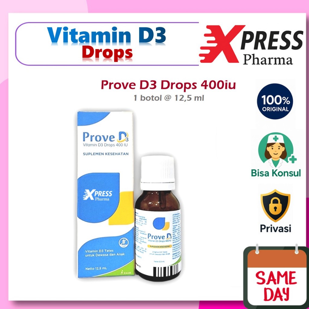 Jual XPRESS ! PROVE D3 DROPS Vitamin D 3 tetes daya tahan tubuh Imun ...