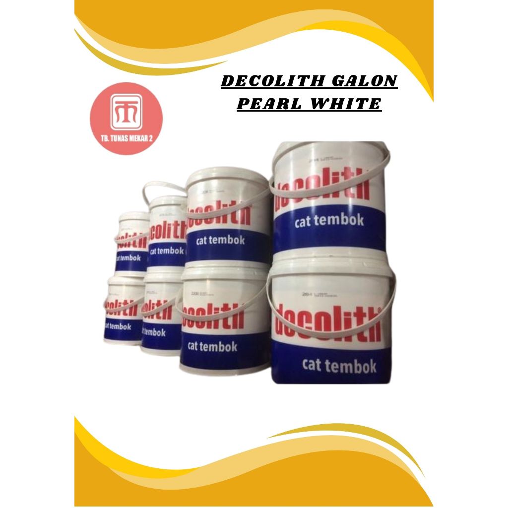 Jual CAT TEMBOK DECOLITH GALON PEARL WHITE | Shopee Indonesia
