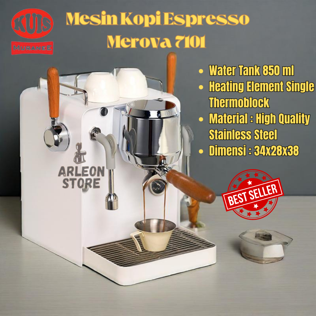 Jual Mesin Kopi Espresso MEROVA DR7101 Coffee Maker Machine Alat ...