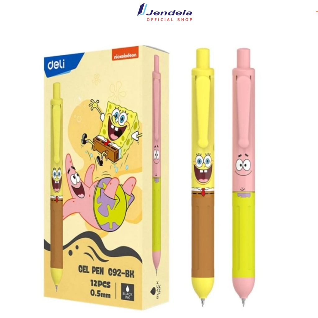 Jual Pulpen Deli G92-BK Gelpen Cetek Retractable 0.5 mm Bolpoin Hitam ...