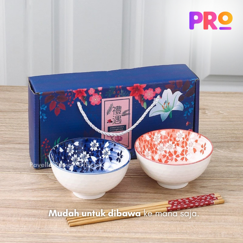 Jual [COD] PAVELLA Hampers Mangkuk Set 2 Pcs Japanese Gift Set Souvenir ...
