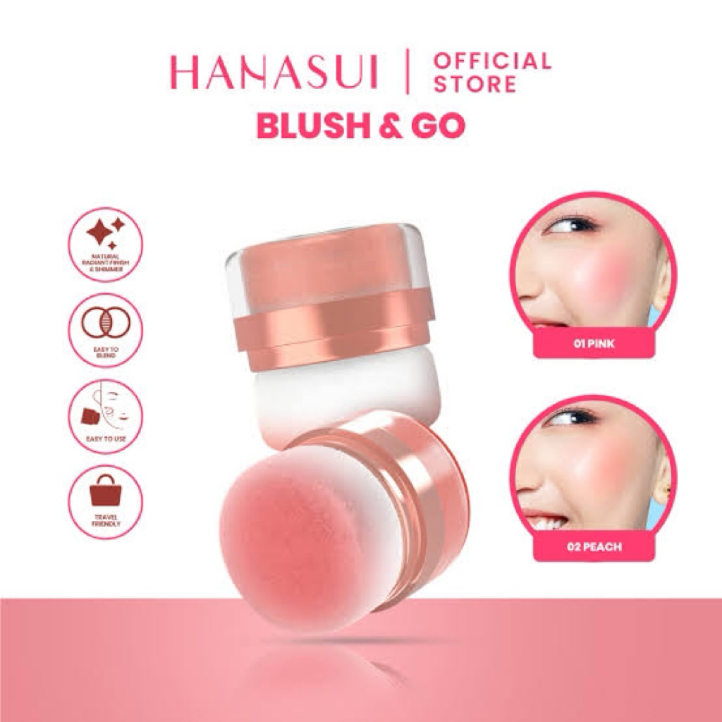 Jual [ORI] Hanasui Perfect Cheek Blush & Go Powder Wajah Tampak Lebih ...