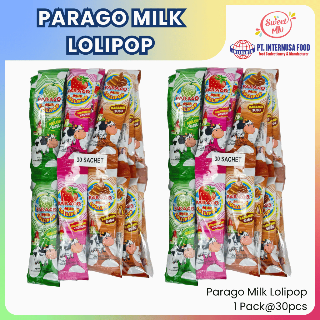 Jual Permen Parago Milk Lolipop. 1 Pack (30 pcs) | Shopee Indonesia