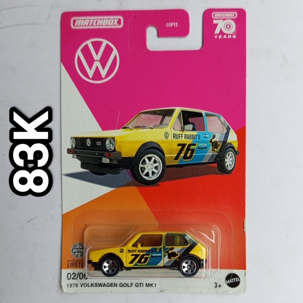 Jual Diecast Matchbox 70 Years VW Volkswagen Golf GTI MK2 Ruff Rabbit ...
