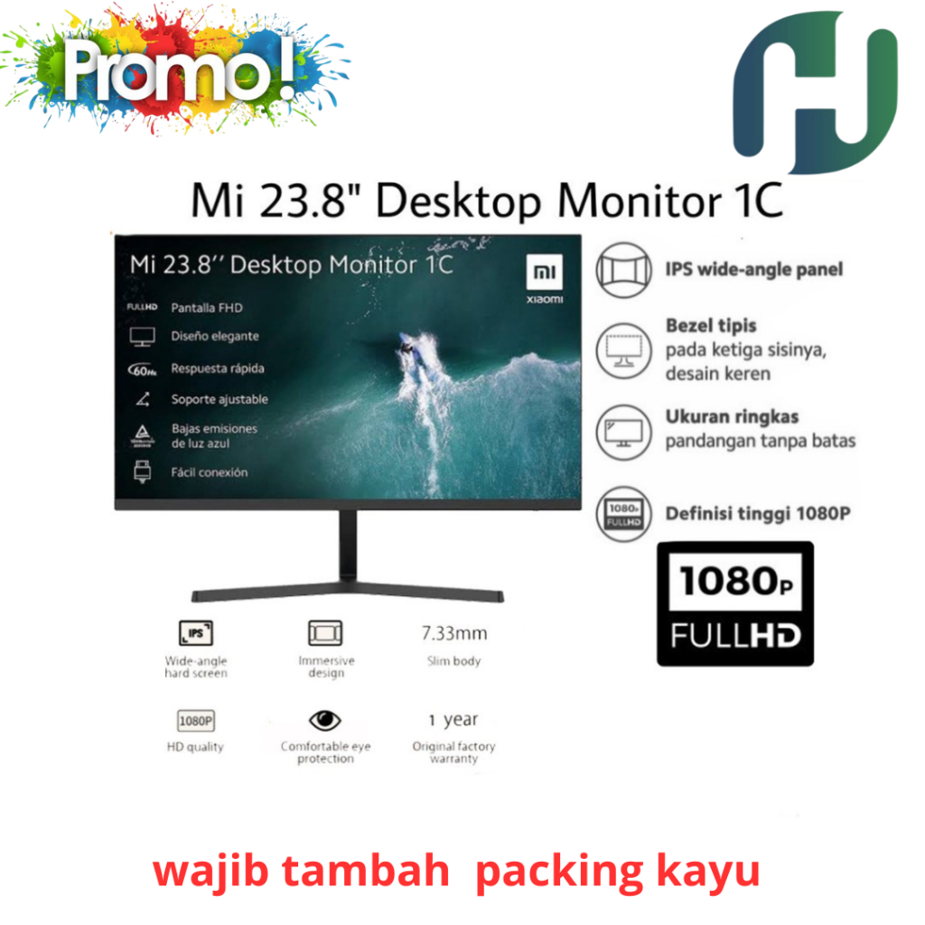 Jual SECOND XIAOMI MONITOR Desktop Monitor 1C 23.8 INCI (WAJIB TAMBAH ...
