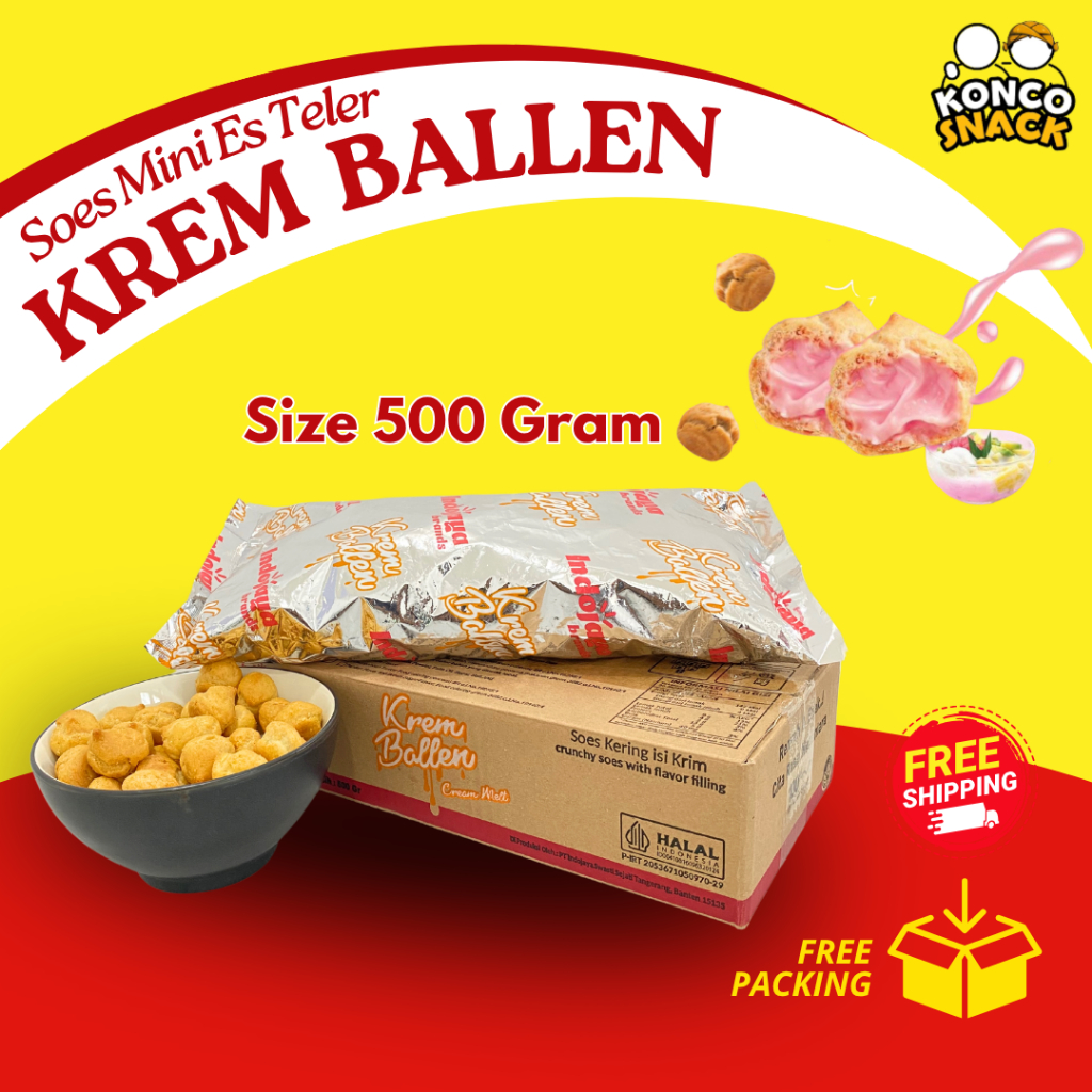 Jual Kue Sus / Soes Mini Kering Isi Krim Es Teler 500 Gram - Indojaya ...