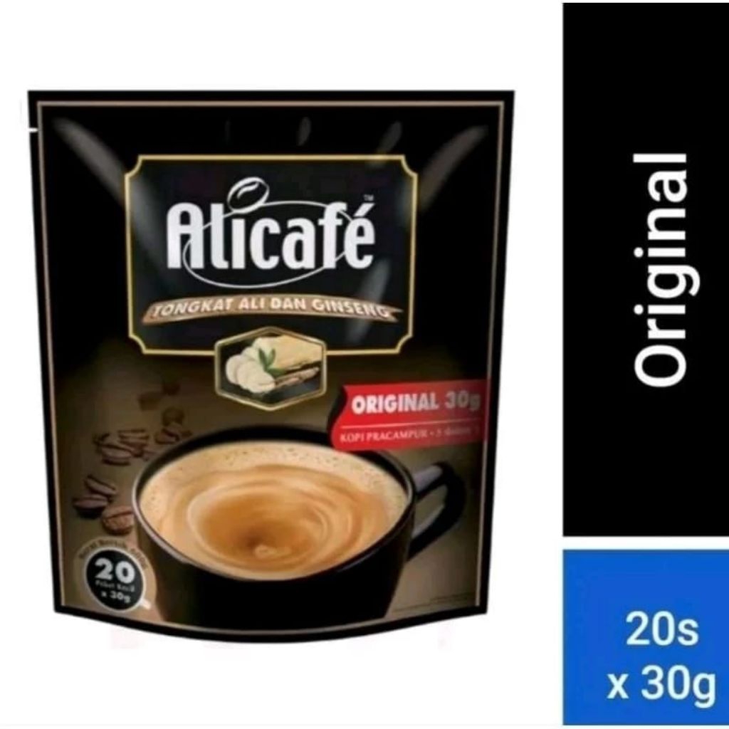 Jual Alicafe Tongkat Ali & Ginseng Original Kopi Instan Malaysia (30g x ...