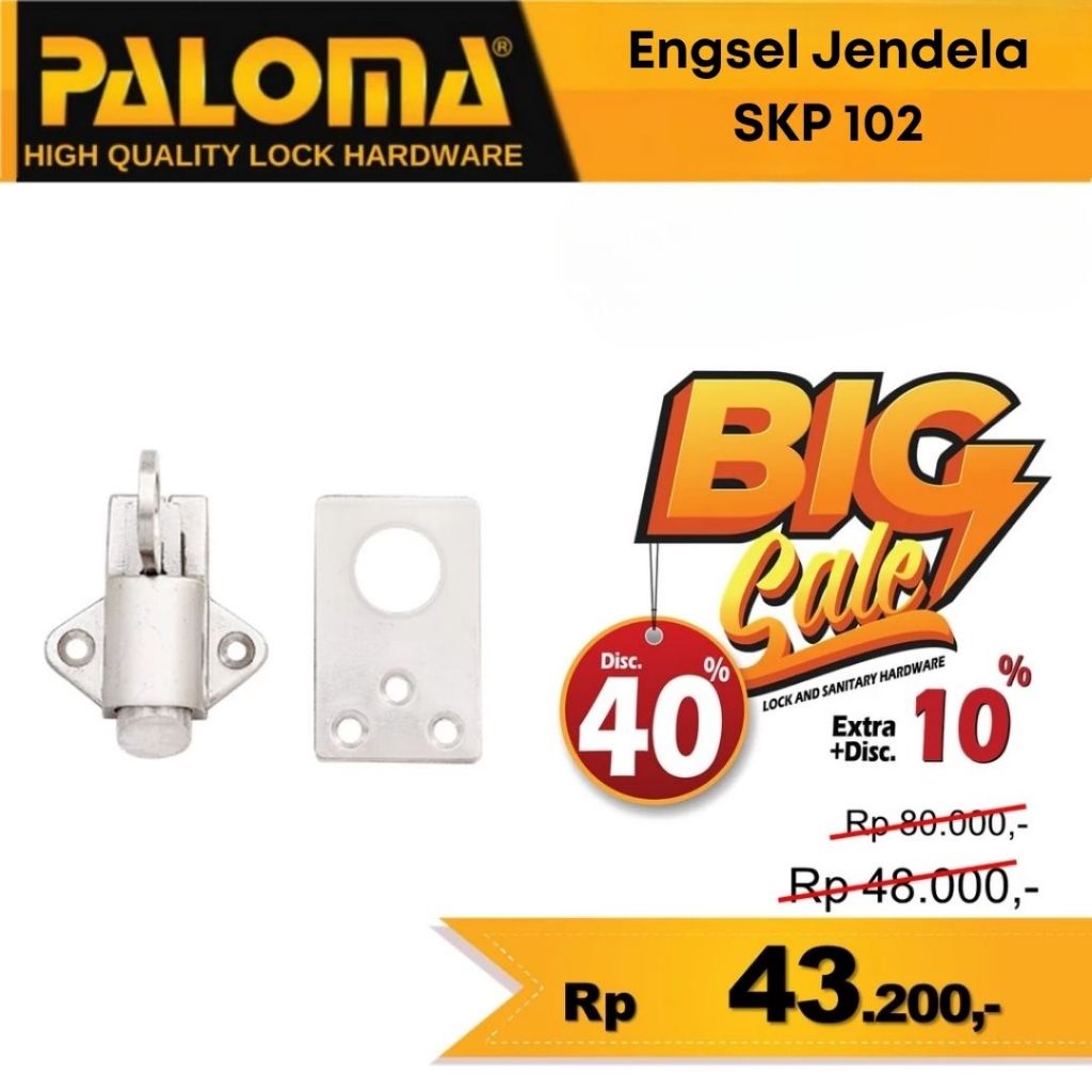 Jual Kunci Slot Jendela Paloma SKP 102 Spring Knive | Shopee Indonesia