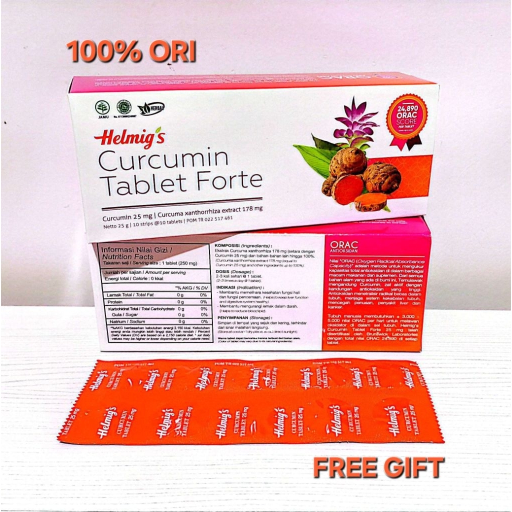 Jual Helmig's CURCUMIN TABLET FORTE Memelihara Kesehatan Liver ...