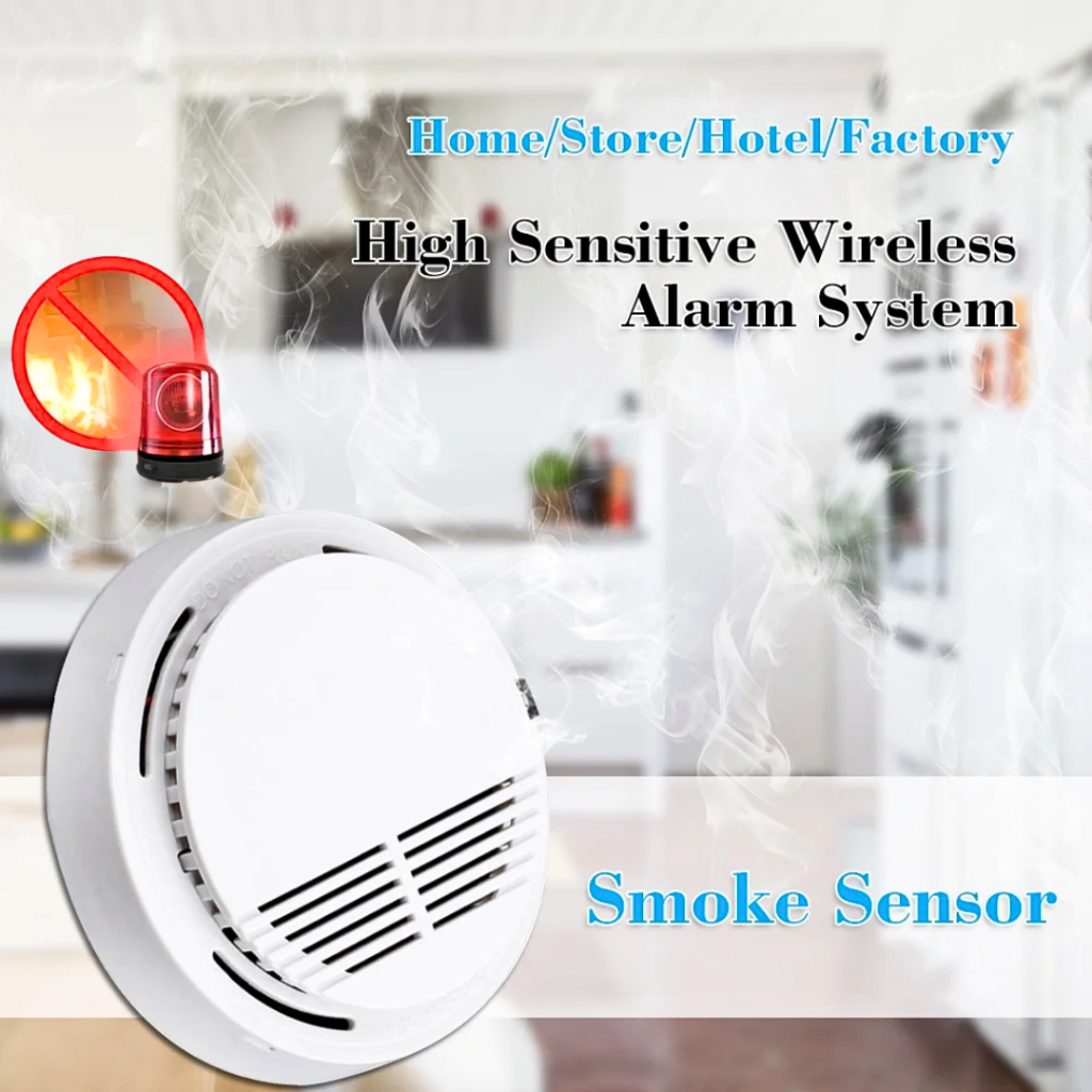 Jual PUSAT Smoke Detector Alat Pendeteksi Asap Alarm Kebakaran otomatis ...
