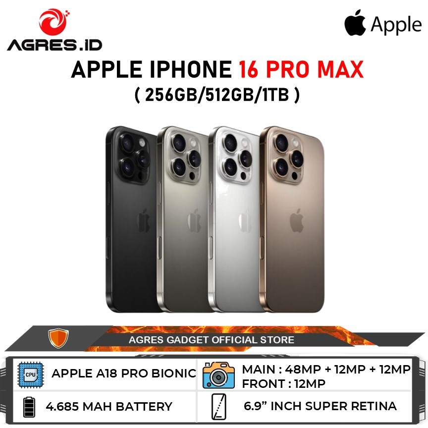 Jual IP 16 PRO MAX 256GB I 512GB I 1TB GARANSI RESMI | Shopee Indonesia