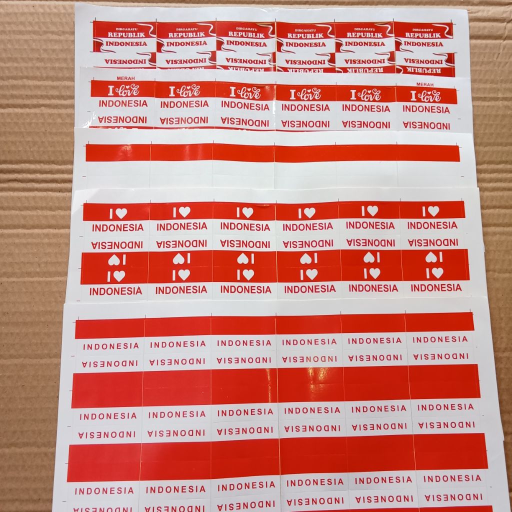 Jual Sticker/Stiker Pipi Merah Putih/stiker Bendera Merah Putih/Stiker ...