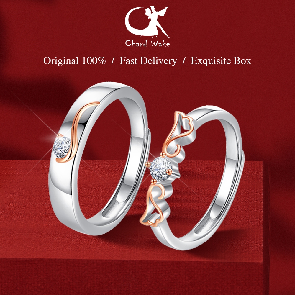 Jual Chard Wake Cincin Couple Original Angel Wings Design Korea Fashion ...