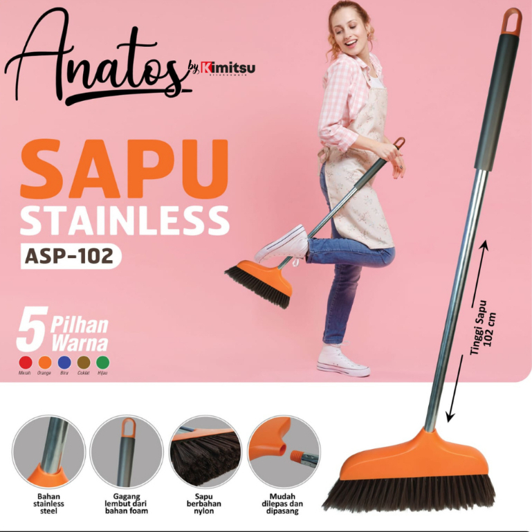 Jual Sapu Rumah Dengan Gagang Stainless Dari Anatos by Kimitsu | Shopee ...