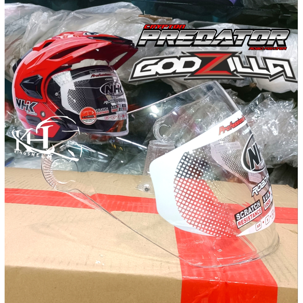 Jual Kaca Helm NHK Predator NHK Godzilla Visor NHK Original | Shopee ...