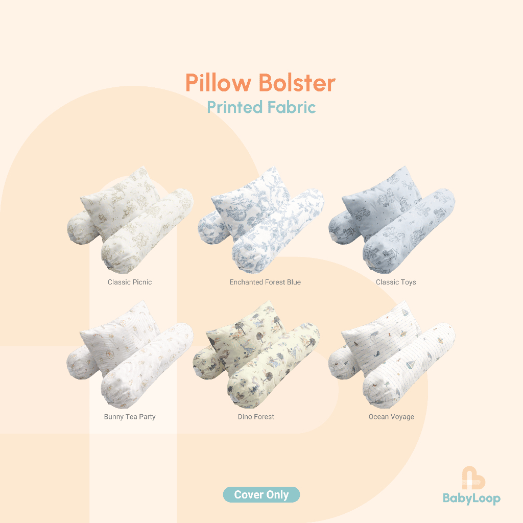 Jual Bantal Guling - Pillow Bolster Set Infant Printed Fabric - Baby ...