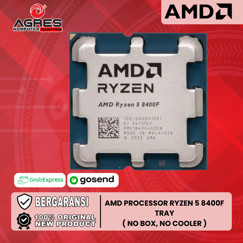 Jual AMD PROCESSOR RYZEN 5 8400F TRAY - PROCESSOR AMD - PROCESSOR RYZEN 5 - CPU PROCESSOR AM5 ...