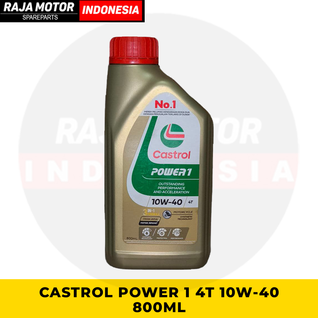 Jual CASTROL - Oli Mesin CASTROL POWER 1 4T 10W-40 Ukuran 800mL ...