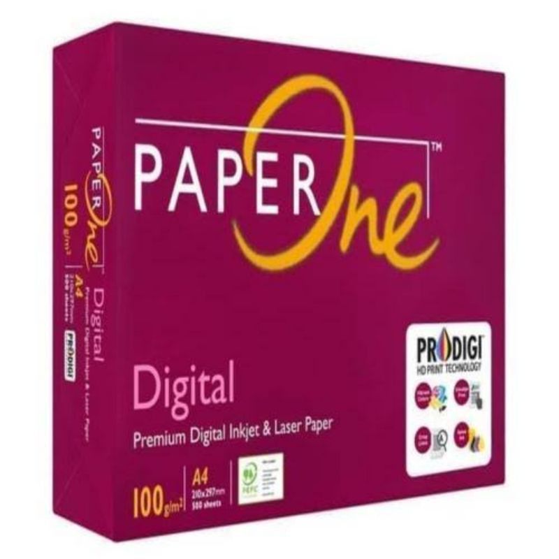 Jual KERTAS HVS A4 100 GSM PAPER ONE 1 RIM/500 LEMBAR | Shopee Indonesia