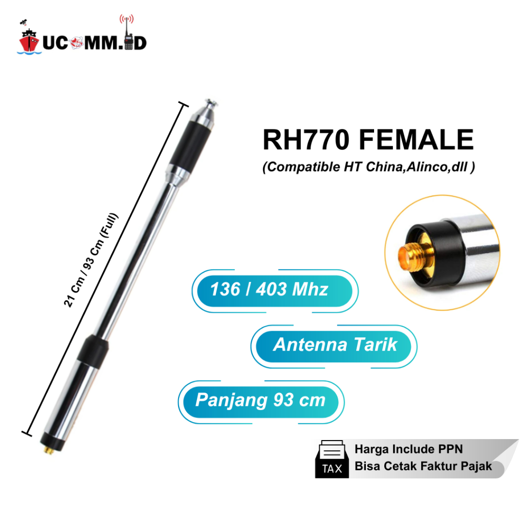 Jual Antena RH 770 RH770 RH-770 Female Antenna Tarik HT China Penambah ...