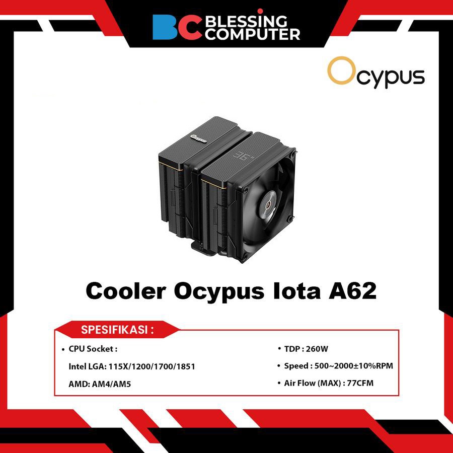 Jual Cooler Ocypus Iota A62 - Black | Shopee Indonesia