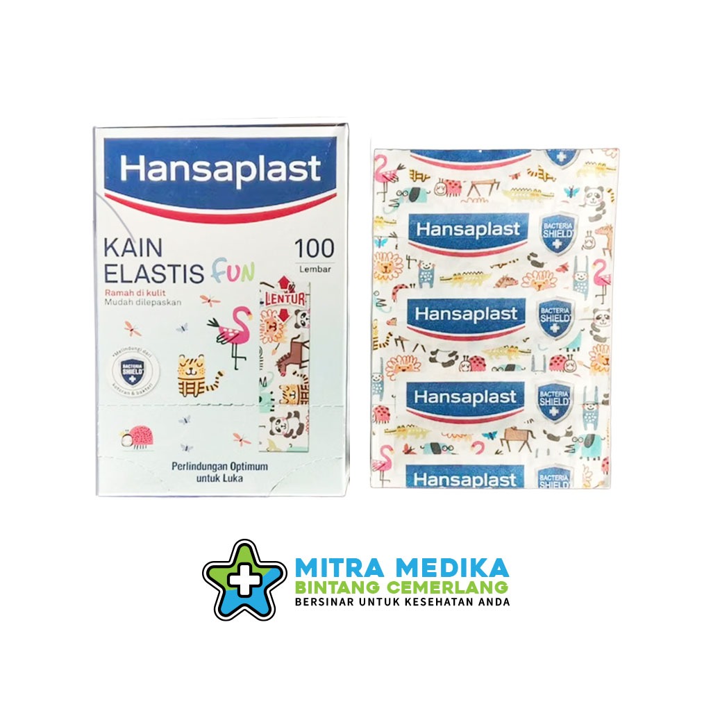 Jual HANSAPLAST FUN KAIN ELEASTIS PLASTER LUKA (1 BOX@100 LEMBAR ...