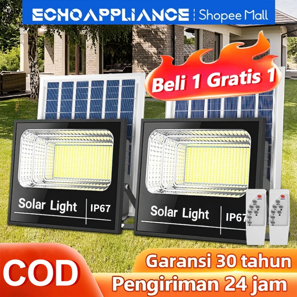 Jual Beli 1 gratis 1 Lampu Tenaga Surya LED 10000W Solar Light IP67 ...