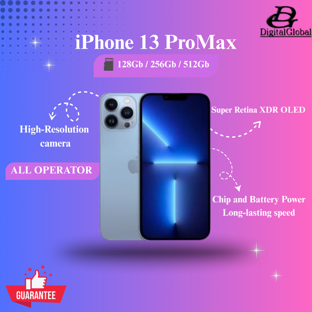 Jual iP 13 ProMax Second Original 128GB/256GB/512GB 100% Mulus Fullset Like New Bergaransi ...