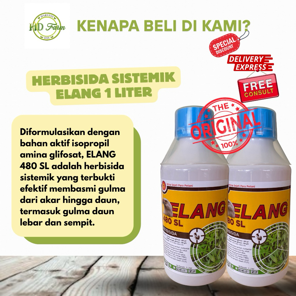 Jual HD FARM - Herbisida ELANG 480 SL 1000 ml / 1 Liter | Pembasmi ...