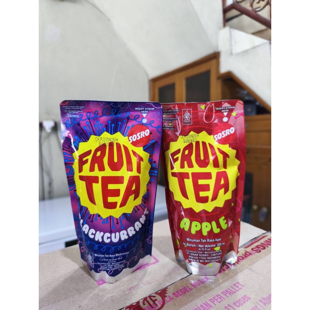 Jual Fruit Tea 200 ml Dus isi 24 Minuman Teh Rasa Apel dan Blackcurrant ...