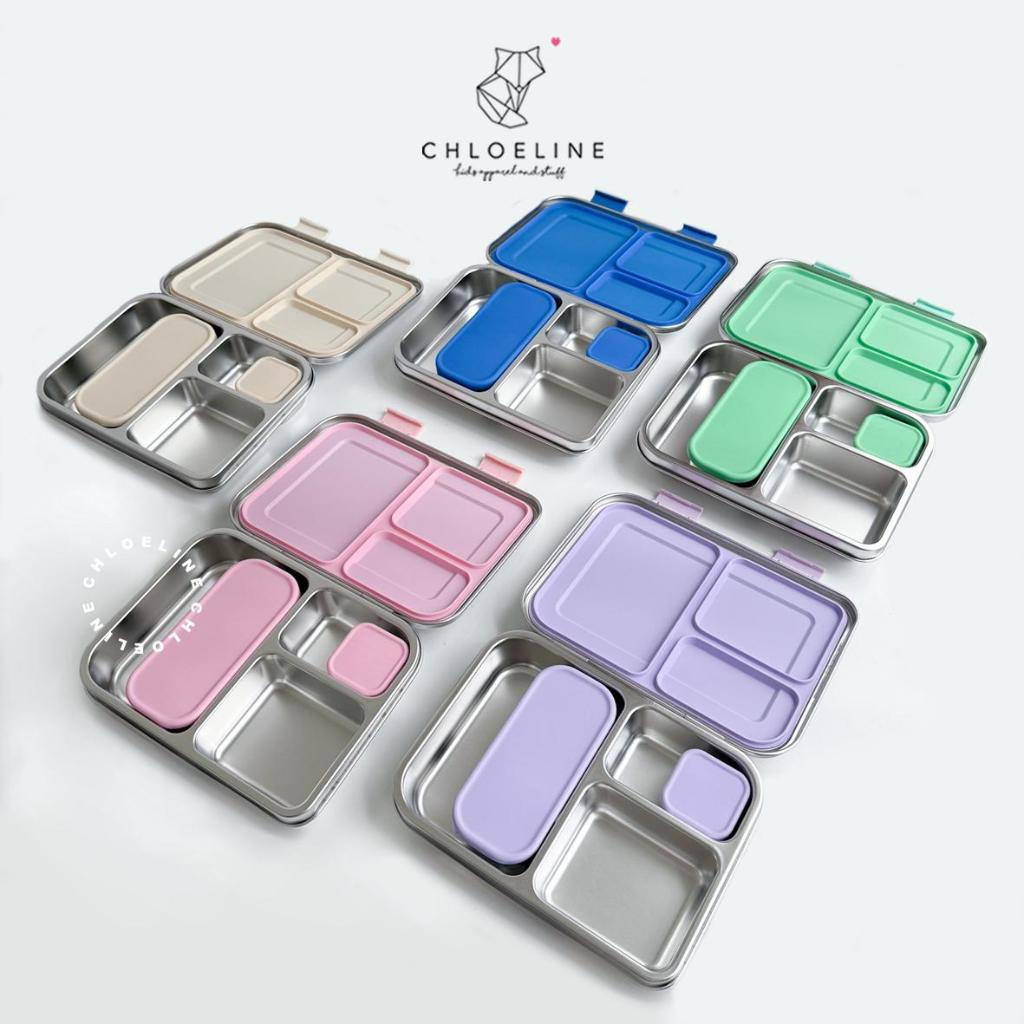 Jual LUNCH BOX CHLOELINE TEMPAT MAKAN STAINLESS ANAK 3 SEKAT + TEMPAT ...